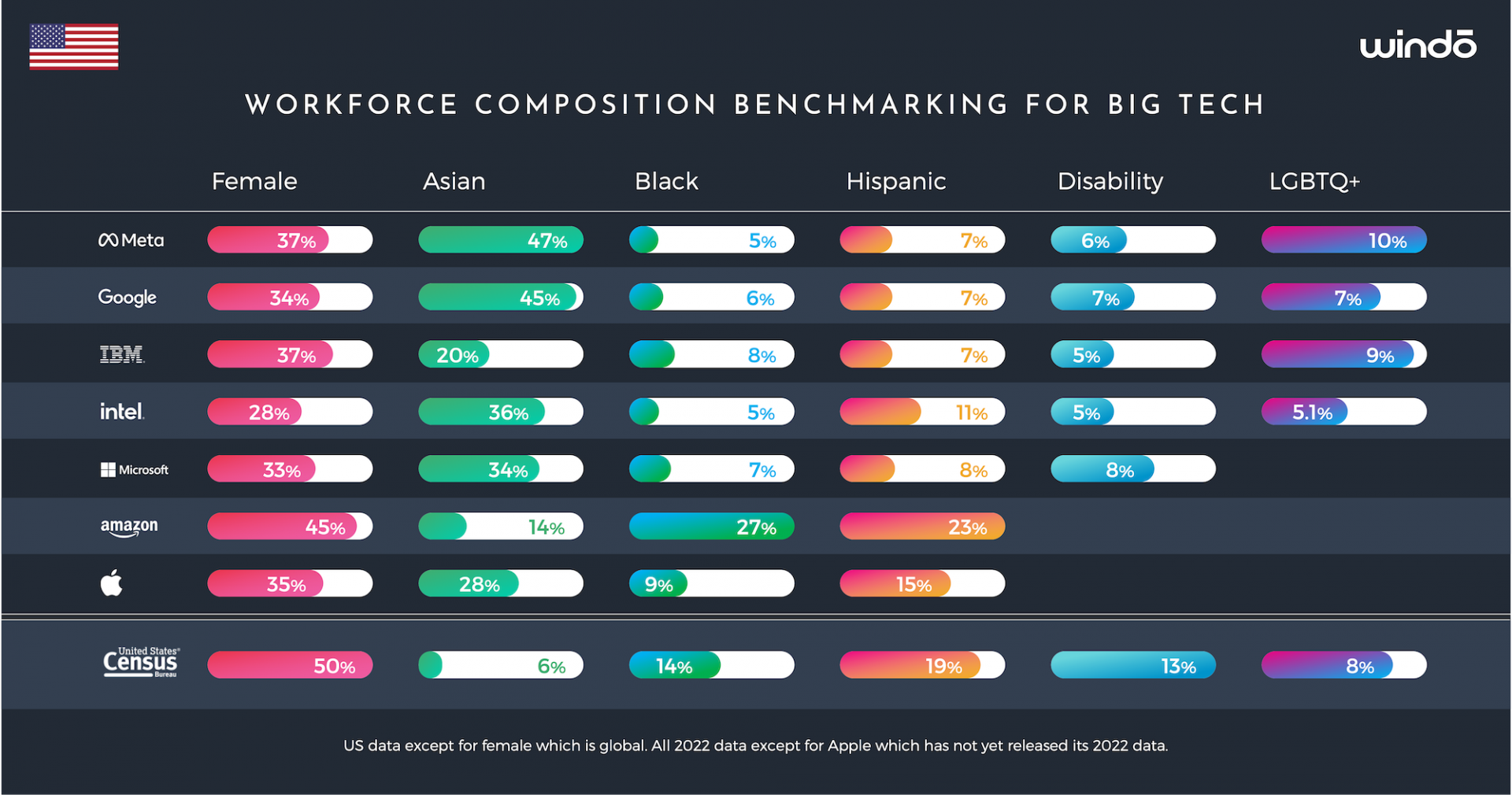 Big Tech Workforce Composition Benchmarking - Windō